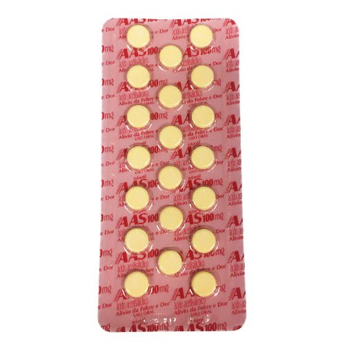 AAS 100mg 20 Comprimidos Sanofi