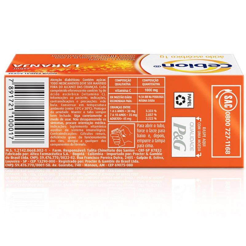 Cebion 1g 10 Comprimidos Efervescentes Merck