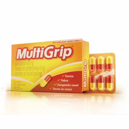 Multigrip 40+4+4mg 20 Cápsulas