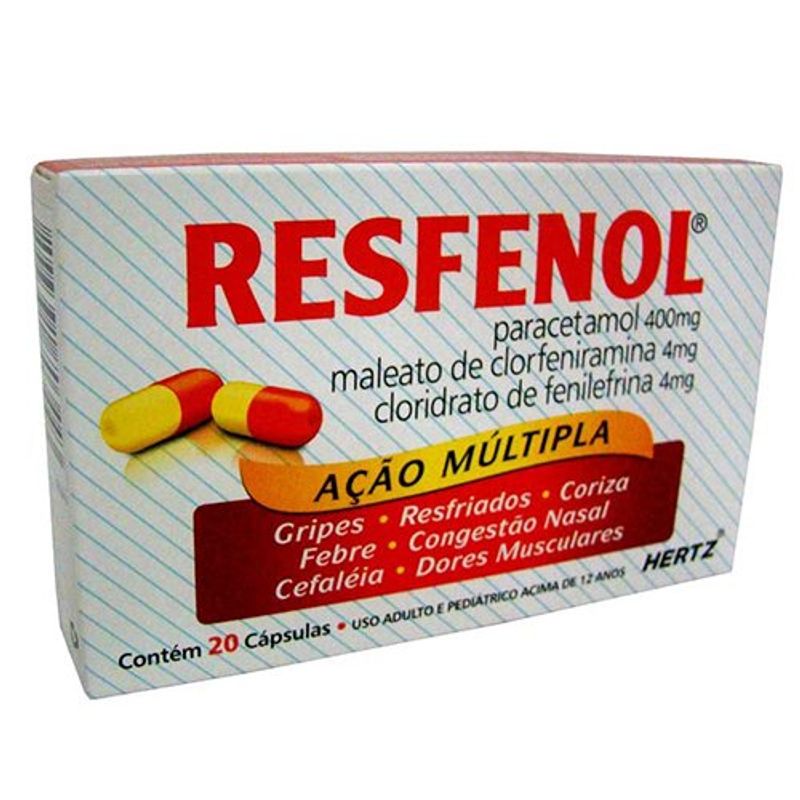 Resfenol 400+4+4mg 20 Cápsulas