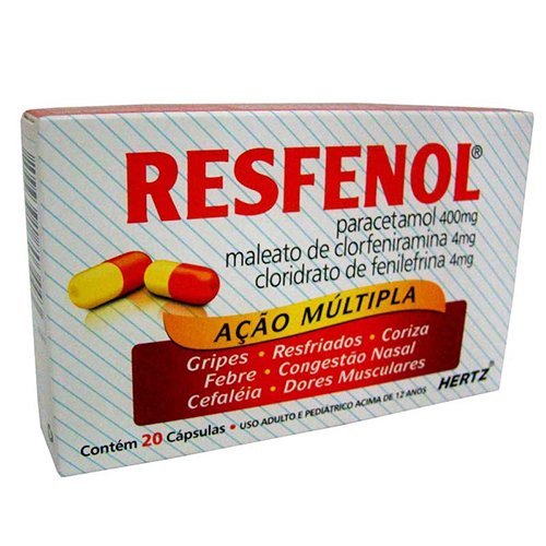 Resfenol 400+4+4mg 20 Cápsulas