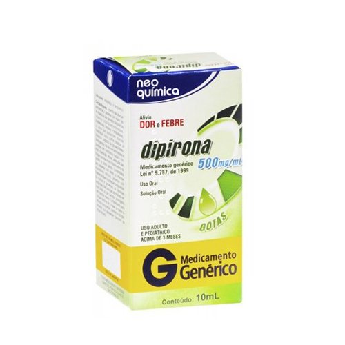 Dipirona Sódica 500mg Solução Oral 10mL Neo Química Genérico