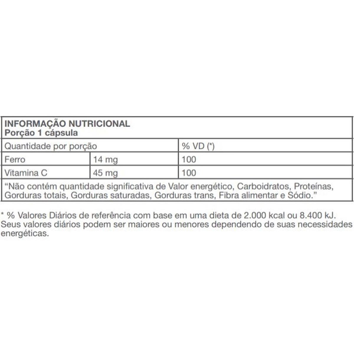 Fisiogen 30 Cápsulas Ferro+Vitamina C Zambon