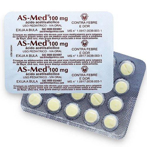 AAS 100mg 20 Comprimidos
