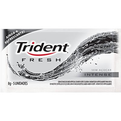 Chiclete Trident Sabor Fresh Intense 5 Unidades 8g