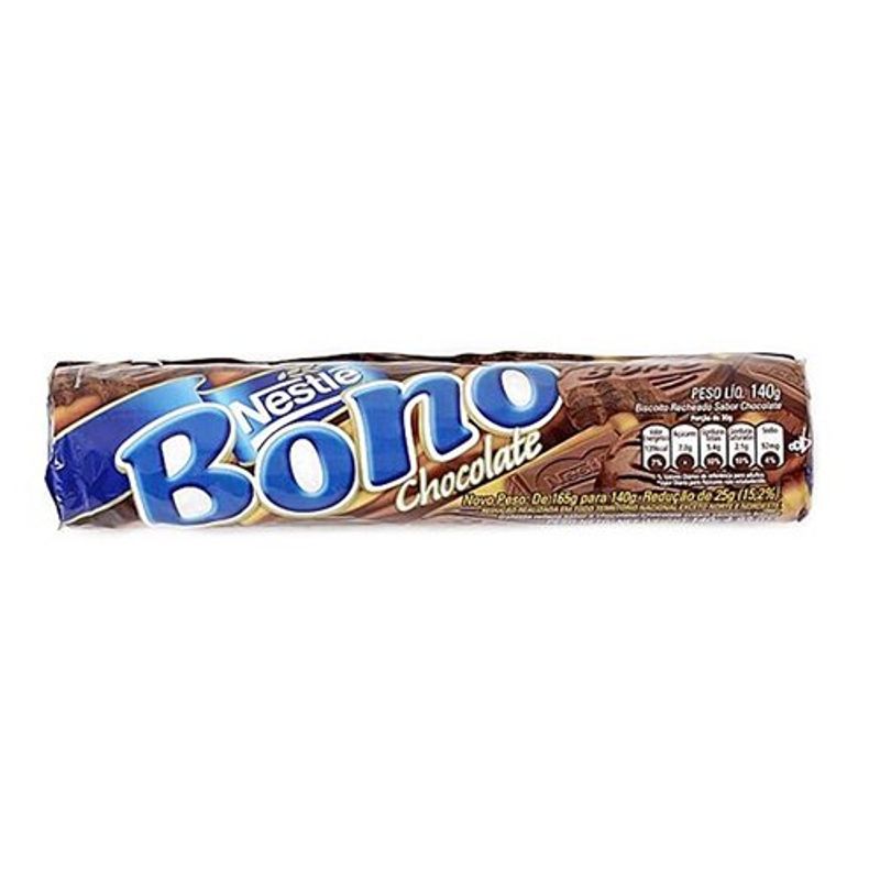Biscoito Nestlé Bono Recheado Chocolate 140g