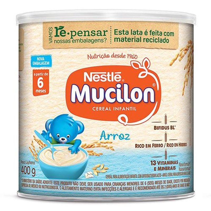 Cereal Infantil Nestlé Mucilon Bl Arroz 400g