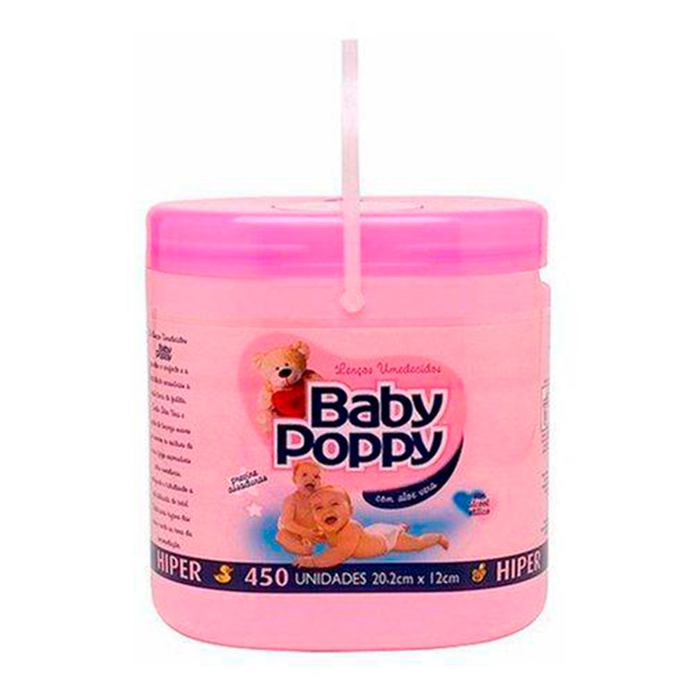 Lenço Umedecido Baby Poppy 450 Rosa 479 (Opu)