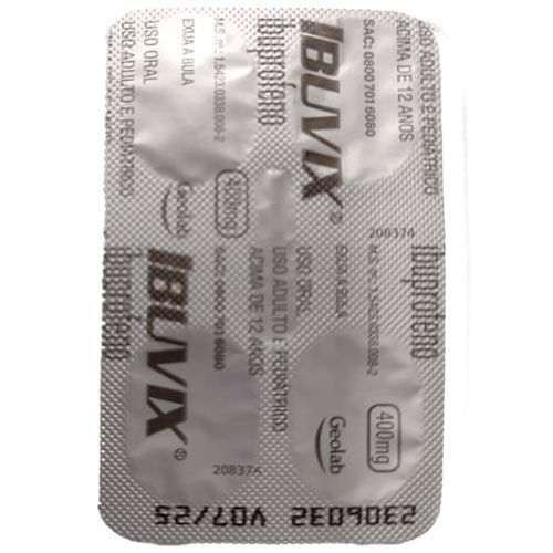 Ibuvix 400mg 4 Cápsulas Moles Geolab
