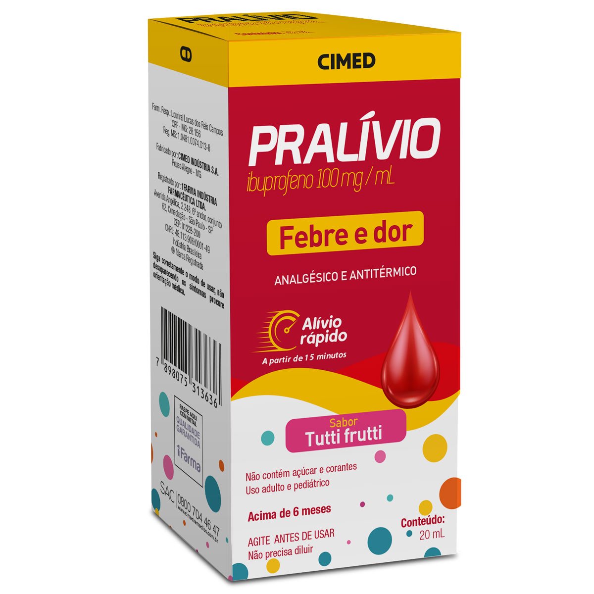 Pralivio 100 Mg/Ml Suspensão Oral Gotas 20 Ml Cimed