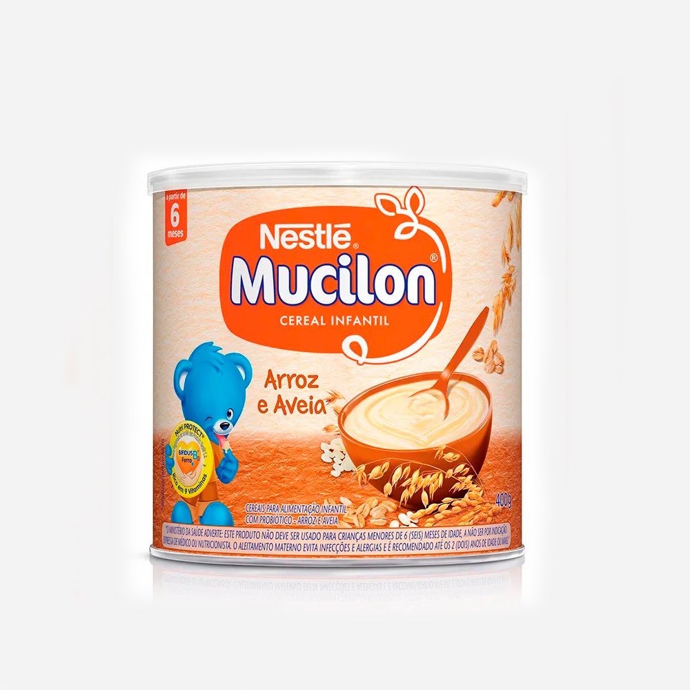 CEREAL INFANTIL MUCILON SABOR ARROZ E AVEIA 400G