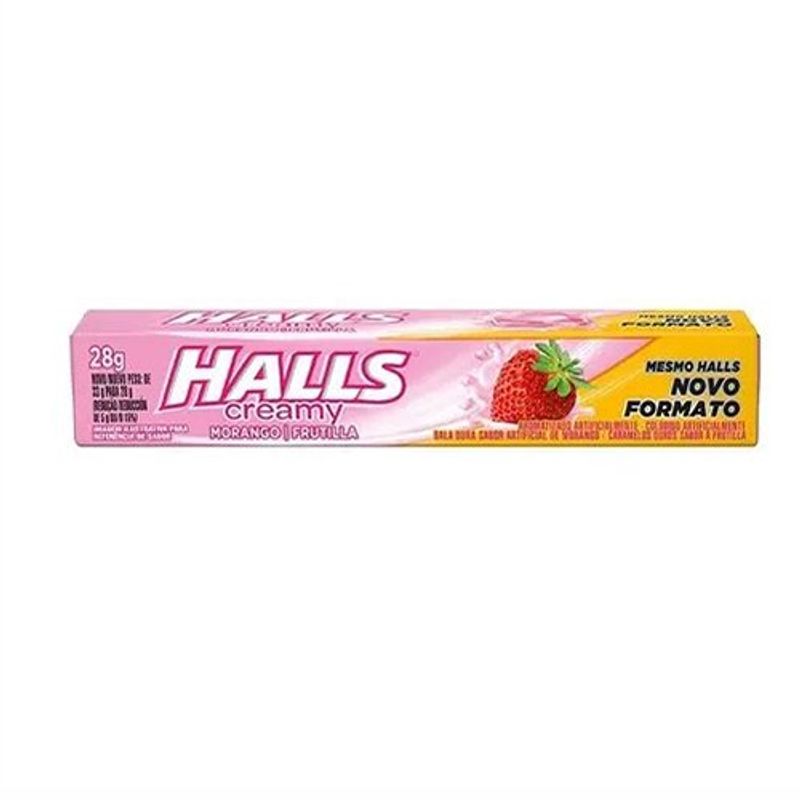 Halls Creamy Morango 28g