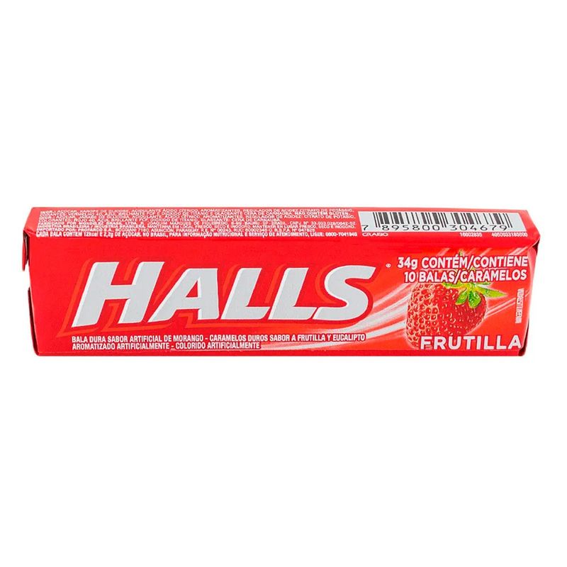 Halls Morango 30 Drops 21 Unidades 28g