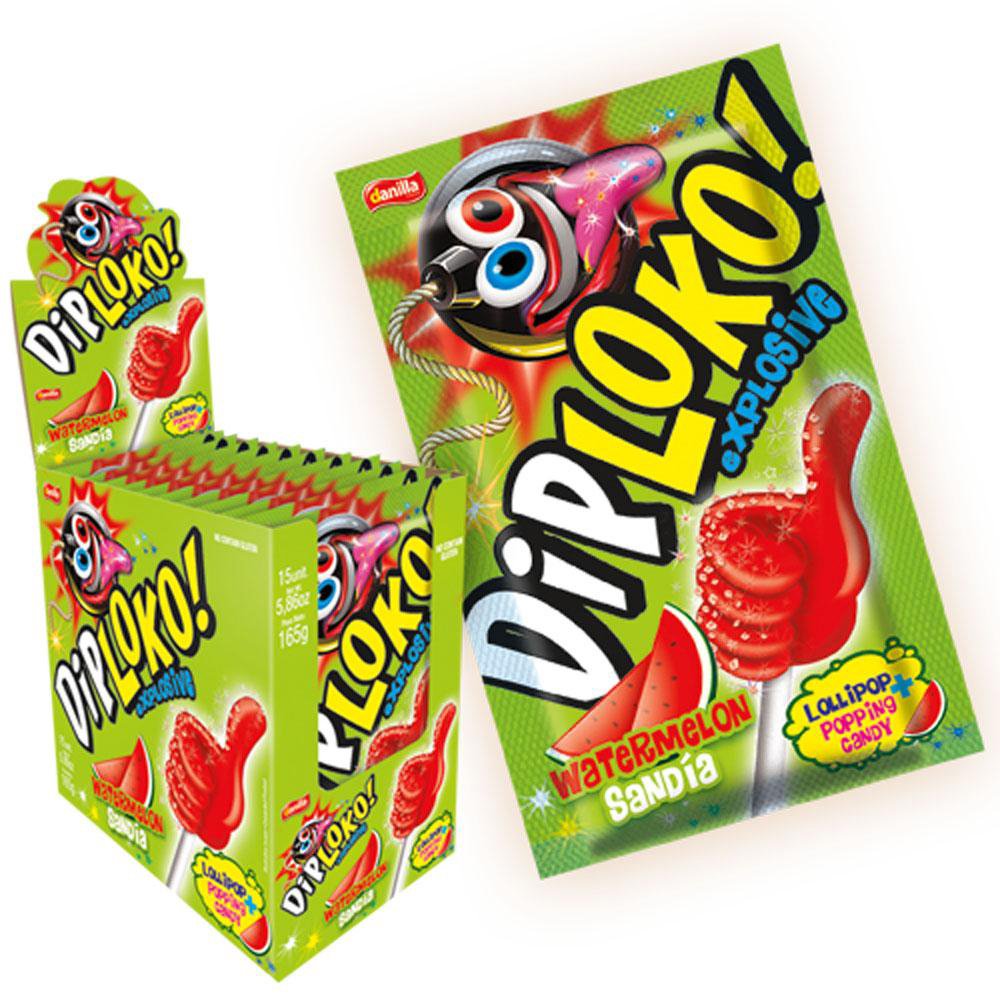 Pirulito Explosive Diploko Boom Melancia 1 Unidade