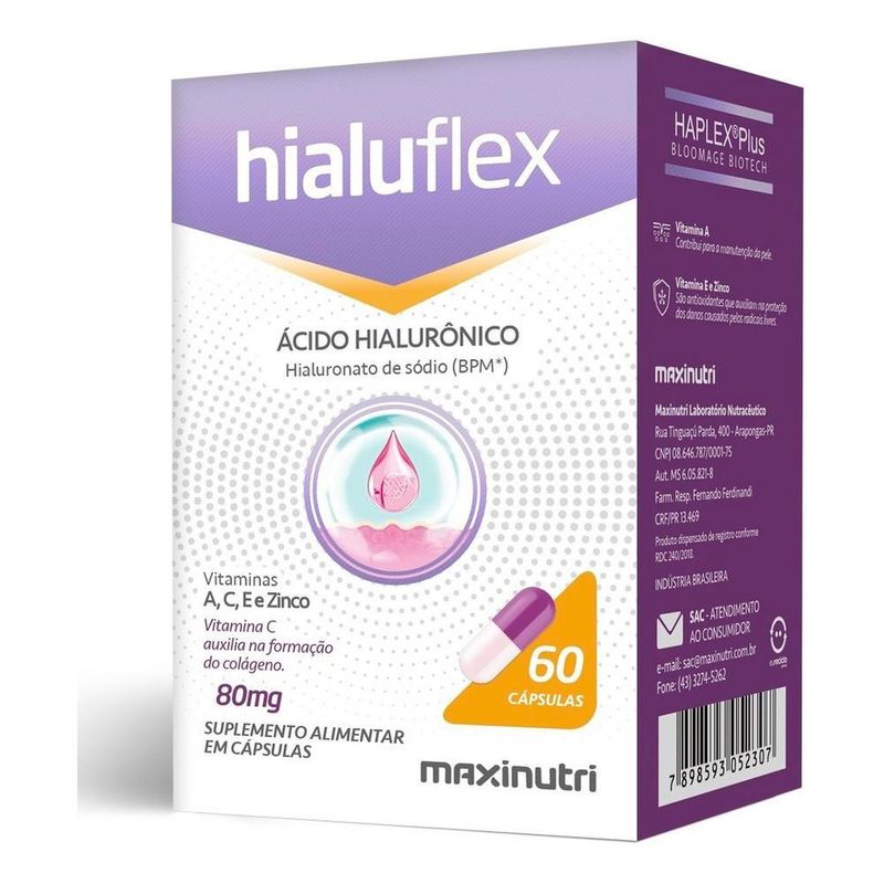 Hialuflex 80mg 60 Cápsulas Maxinutri