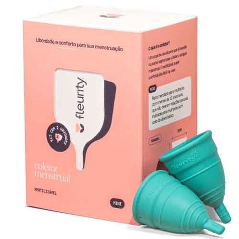 Coletor Menstrual Fleurity Tipo Mini 2 Unidades