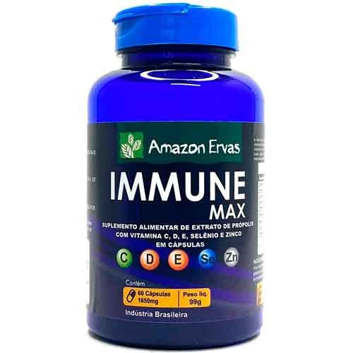Immune Max 1650mg 60 Cápssulas Amazon Ervas