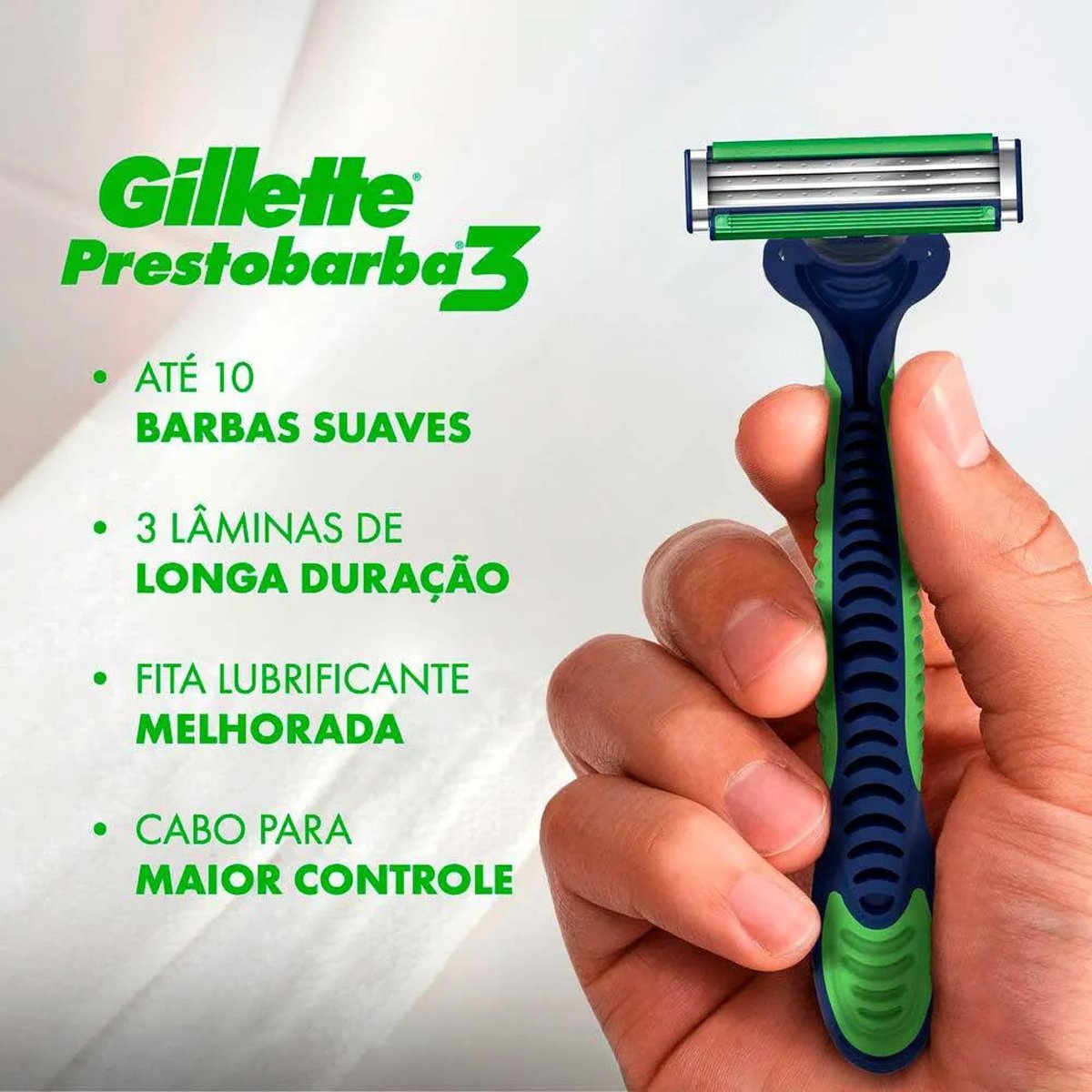 Aparelho De Barbear Gillette Prestobarba 3 Sensitive Aloe Vera 4 unidades