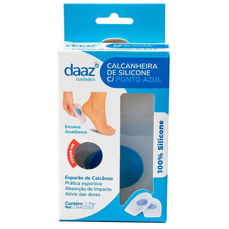 Calcanheira De Silicone Com Ponto Azul Daaz Tamanho M