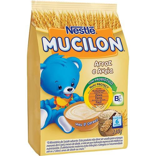 Cereal Infantil Nestlé Mucilon Bl Arroz/Aveia Sachet 230g
