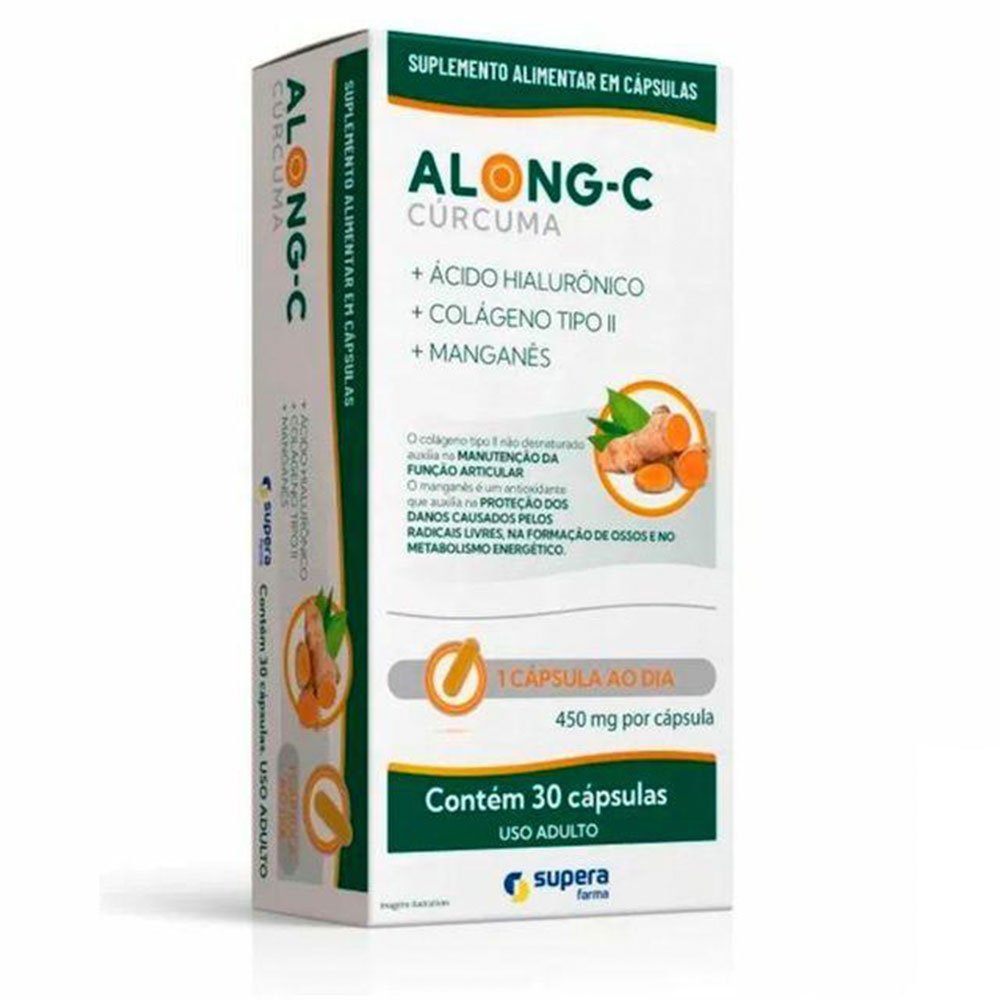 Along-C 30 Cápsulas Ácido Hialurônico+ Colagéno Tipo II+ Manganês