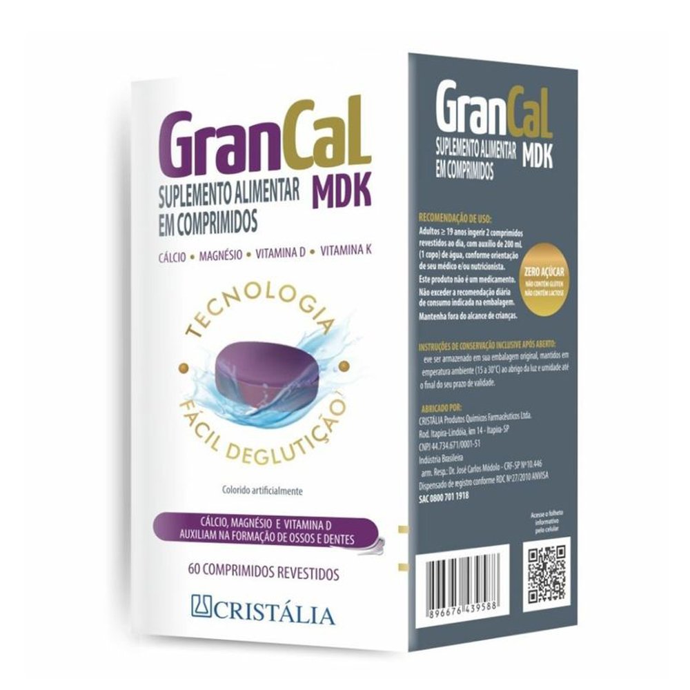 GranCal MDK 60 Comprimidos Revestidos Suplemento Alimentar Cristália