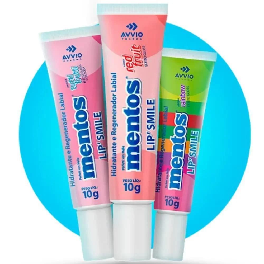 Hidratante e Regenerador Labial Lip'Smile Mentos 10g