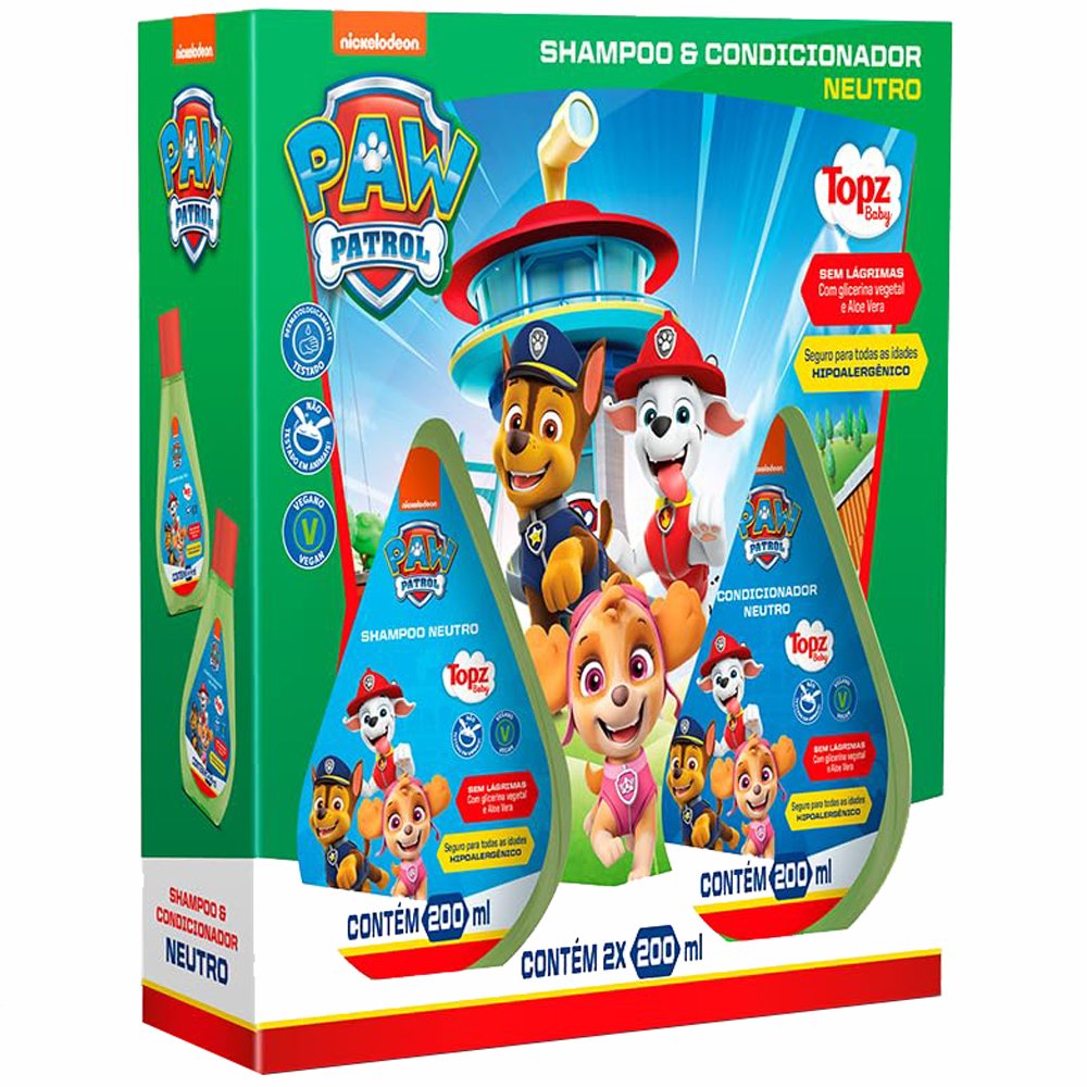 Shampoo e Condicionador Neutro Topz Patrulha Canina 200ml