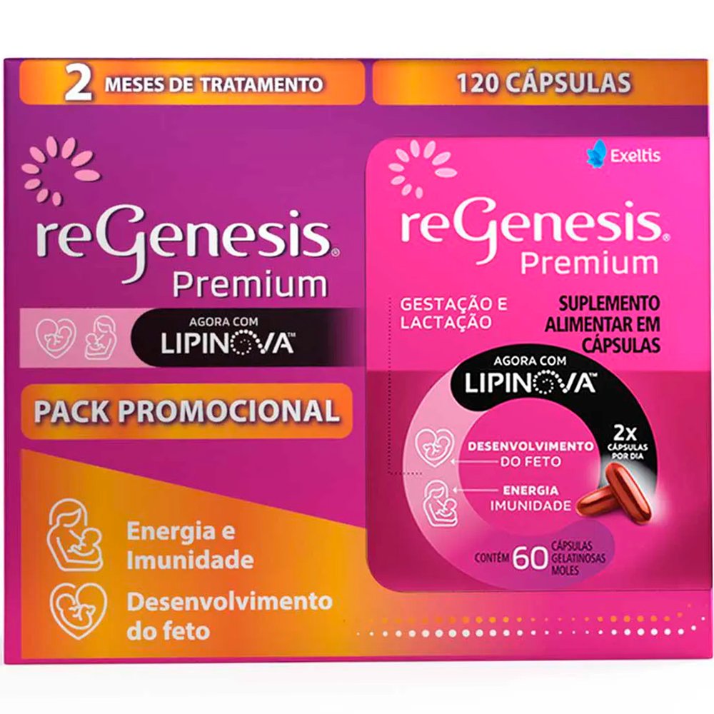 Regenesis Premium 120 Cápsulas Suplemento Alimentar Para Gestantes Exeltis