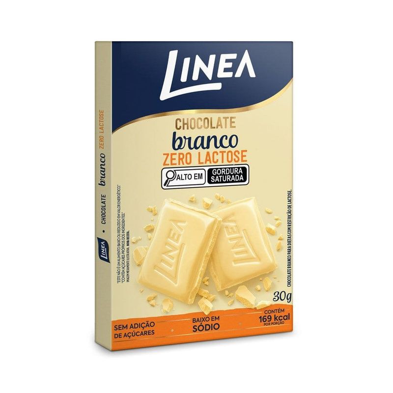 Barra de Chocolate Linea Chocolate Branco Zero Lactose 30g