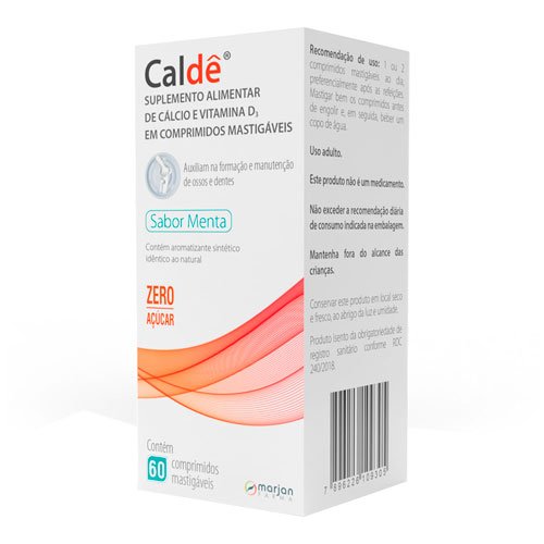 Caldê 1500mg+400UI 60 Comprimidos Mastigáveis Marjan