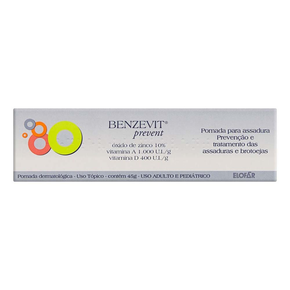 Benzevit Prevent 1.000Ui + 400Ui + 100mg Pomada Dermatológica 45g Elofar