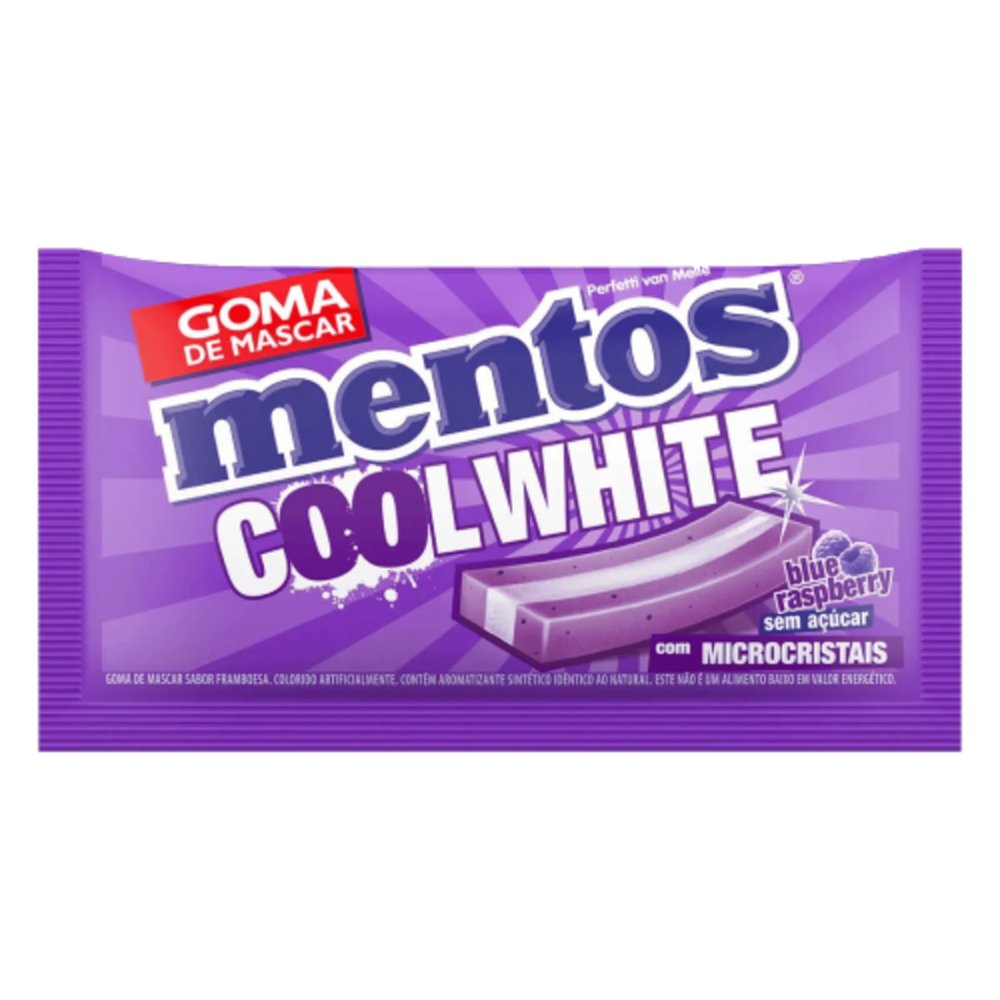 Goma De Mascar Mentos Cool White Blue Raspberry 8,5g