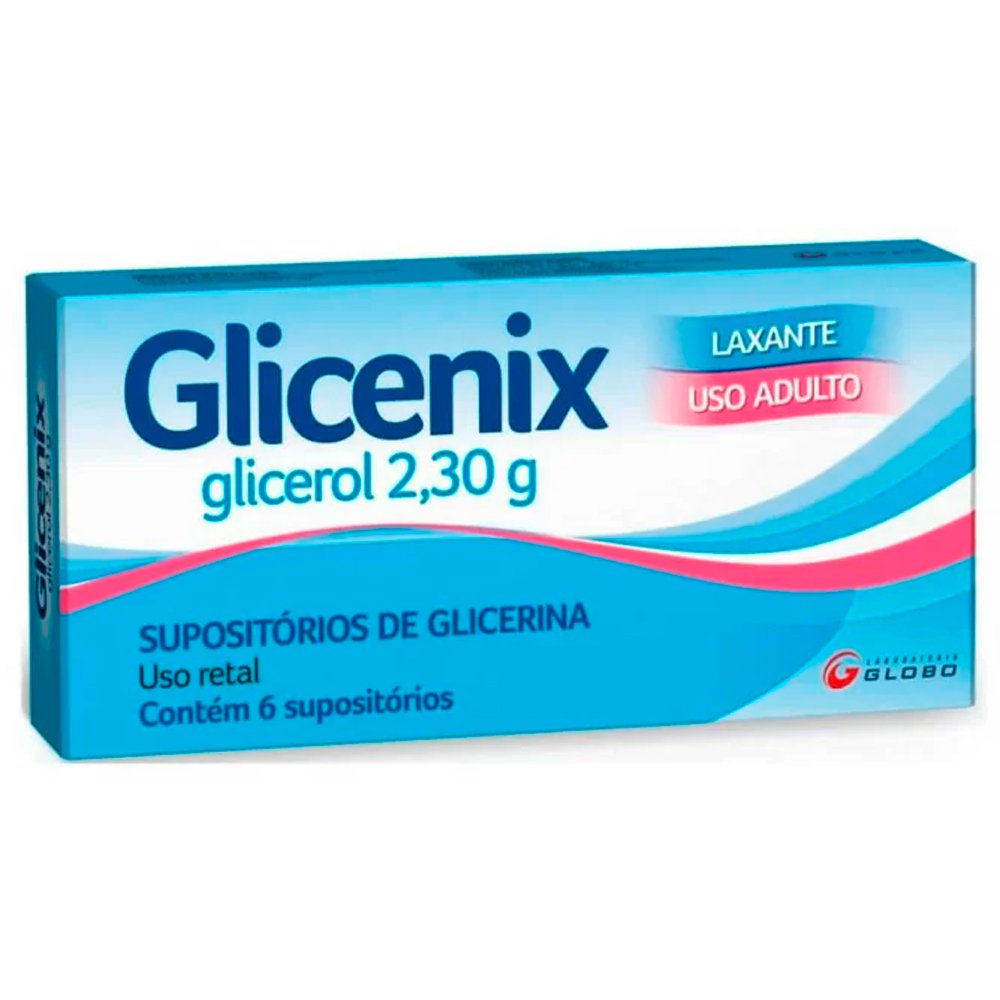 Glicenix Supositórios de Glicerina Adulto 6 Unidades Globo Pharma