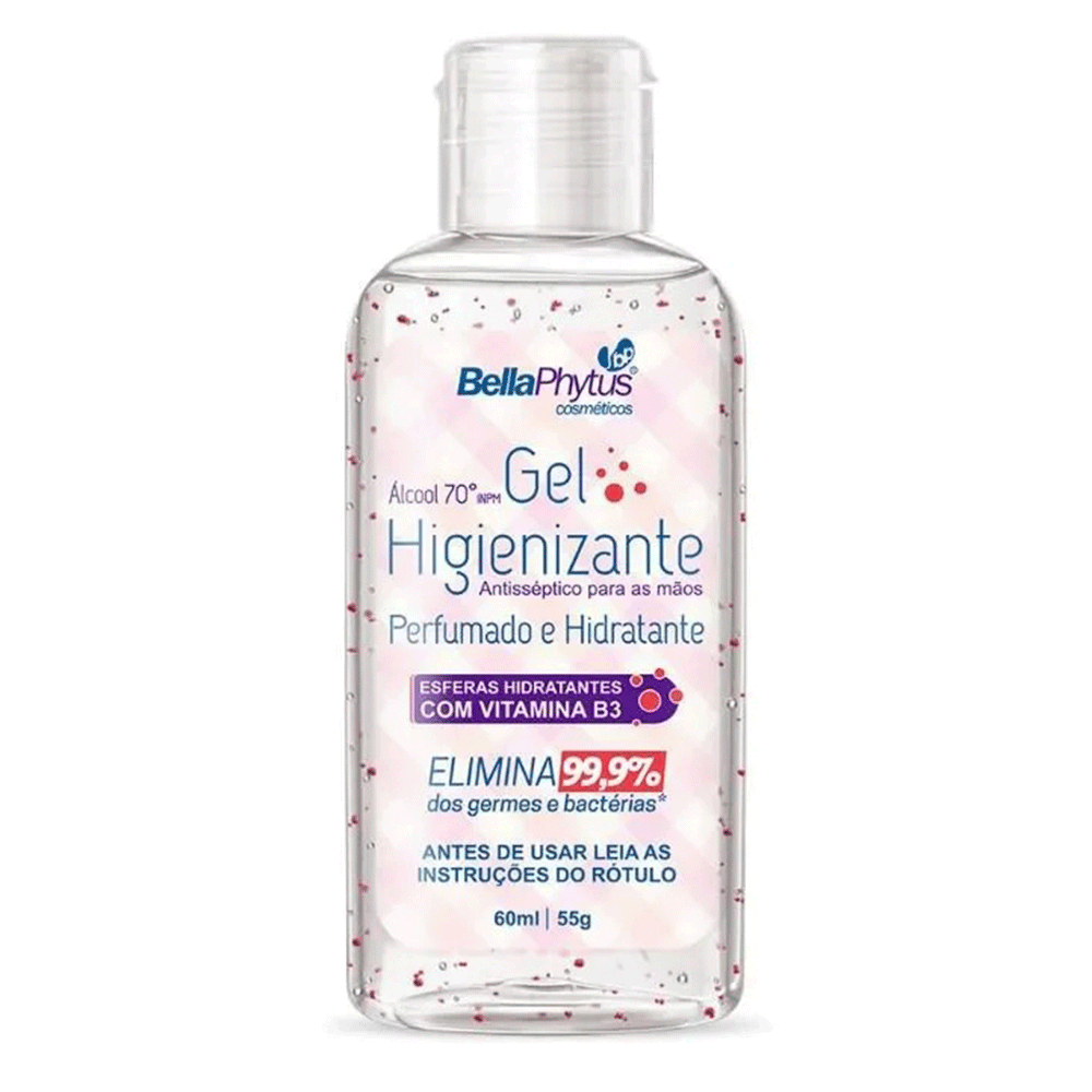 Gel Álcool Higienizante Bellaphytus para Mãos 70% 60ml
