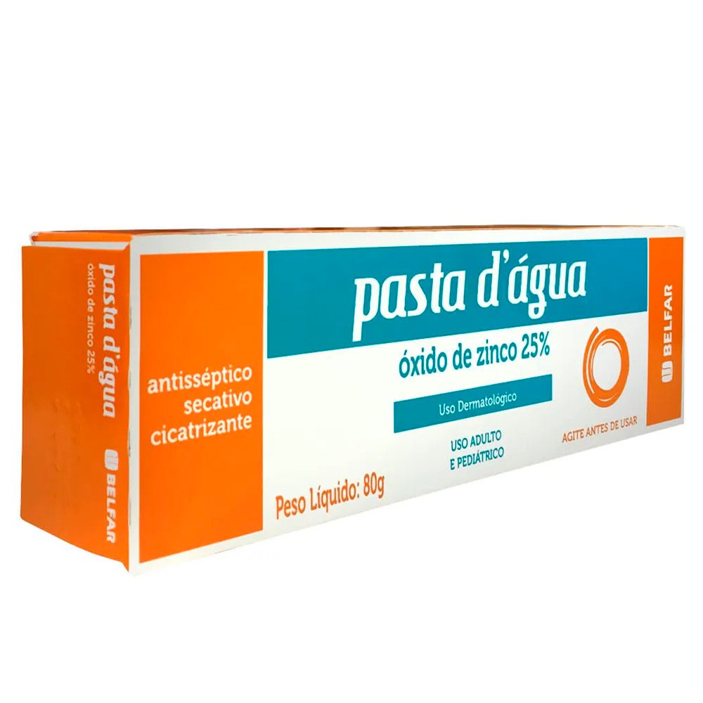 Pasta D'água Óxido de Zinco 25% 80g Belfar