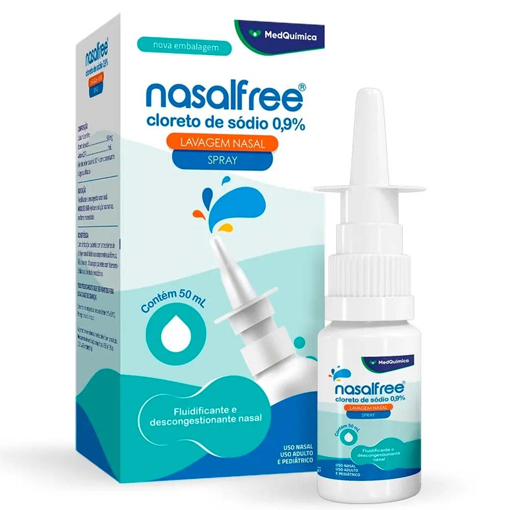 Nasalfree 9mg/ml 50ml Spray Nasal Cloreto de Sódio Medquimica