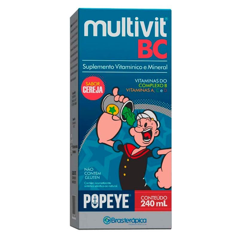 Multivit BC 240ml Xarope Polivitamínico e Poliminerais Sabor Cereja
