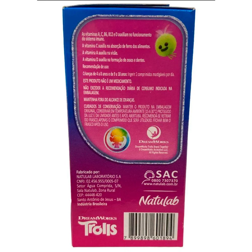 Vitaz Kids Polivitamínico 60 Comprimidos Mastigáveis Sabor Tutti Frutti ...