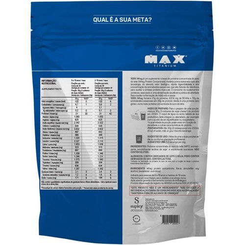 Whey Protein Max Titanium Baunilha 900g