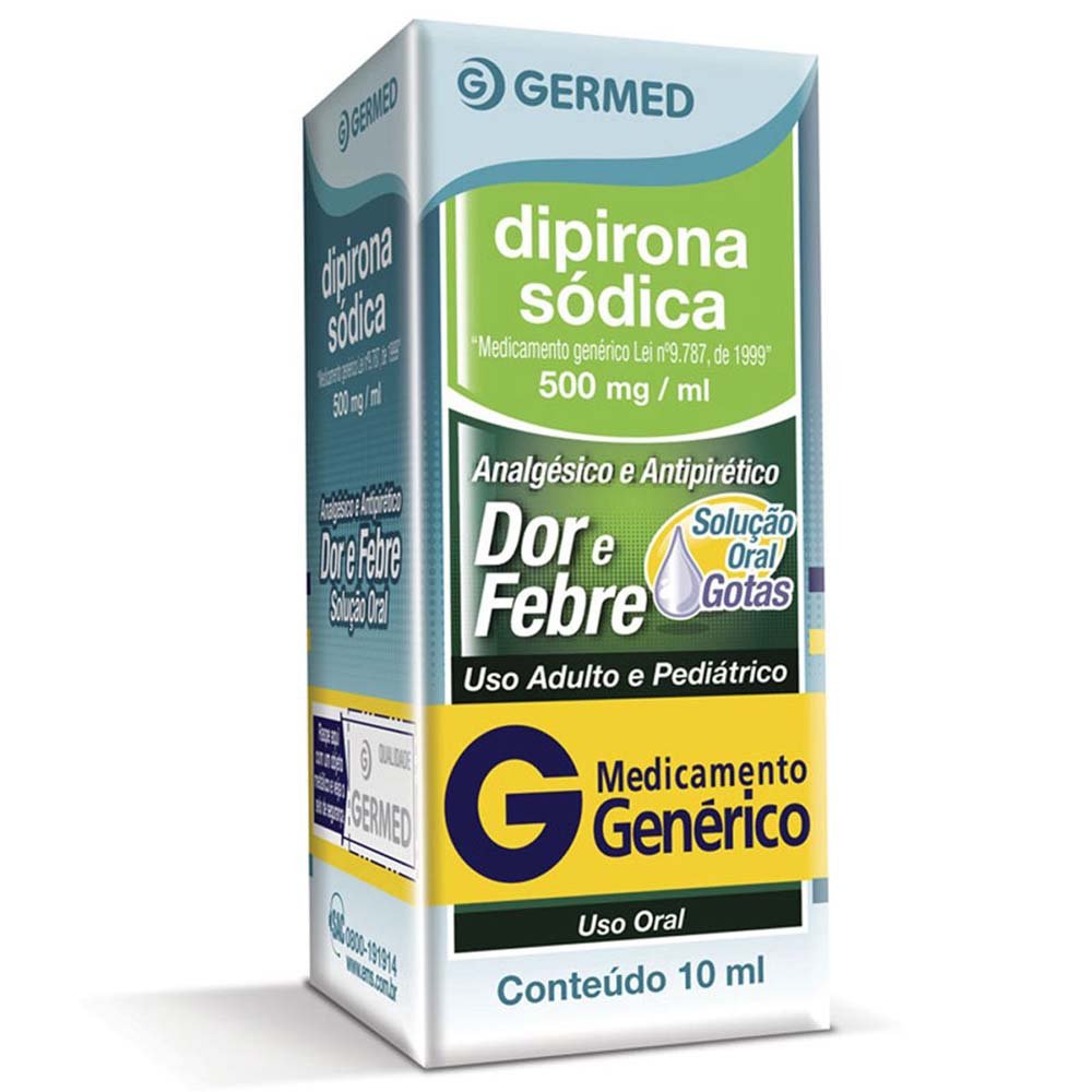 Dipirona Sódica 500mg/ml 10ml Solução Oral Gotas Germed