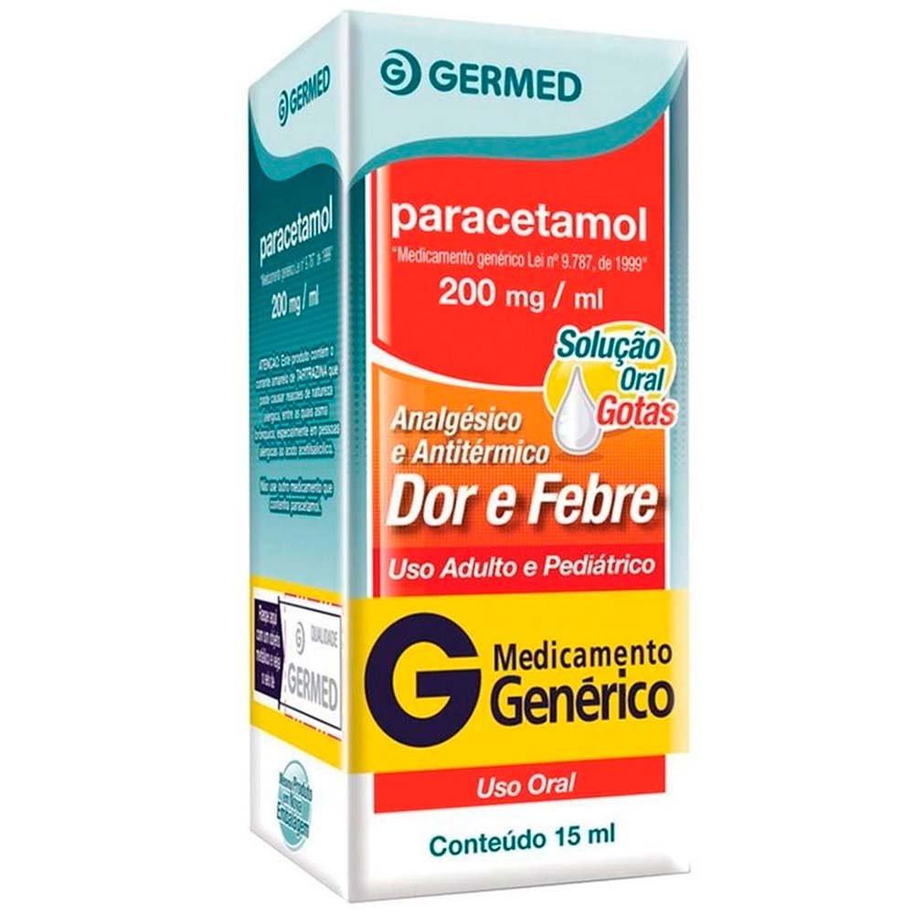 Paracetamol 200mg/ml 15ml Suspensão Oral Gotas Germed