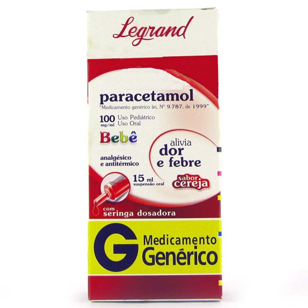 Paracetamol Bebê 100mg 15ml Suspensão Oral Legrand