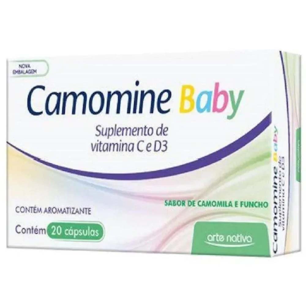 Camomine Baby Suplemento de Vitamina C e D3 20 Cápsulas Arte Nativa
