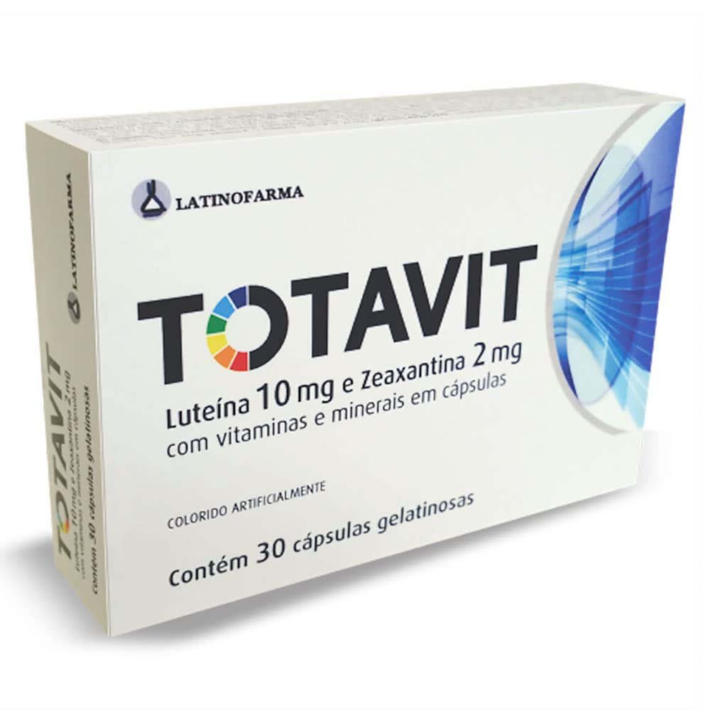 Totavit Luteína 10mg + Zeaxantina 2mg 30 Cápsulas Gelatinosas Latinofarma