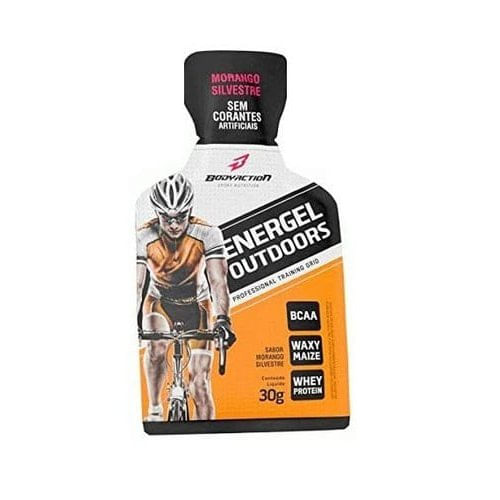 Gel Energético Body Action Sabor Morango Silvestre 10x30g