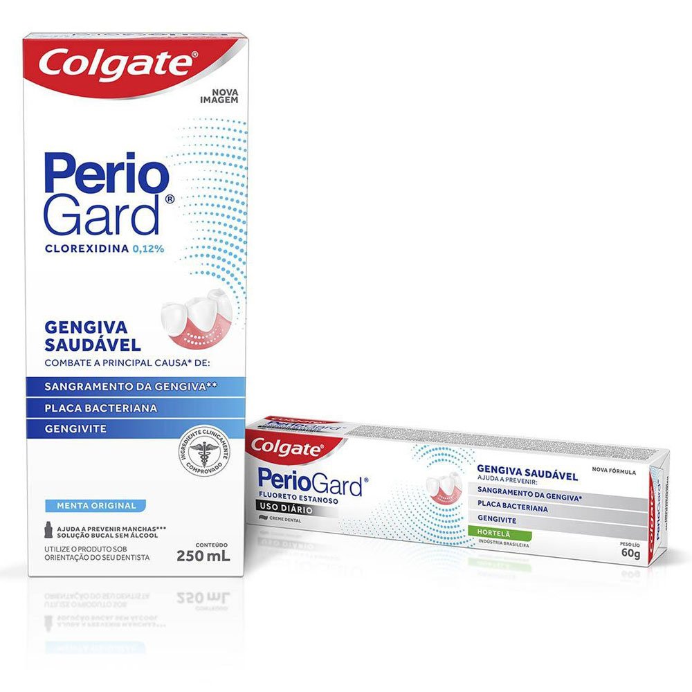 Kit Colgate Perio Gard Gengiva Saudável Solução Bucal 250ml + Creme ...