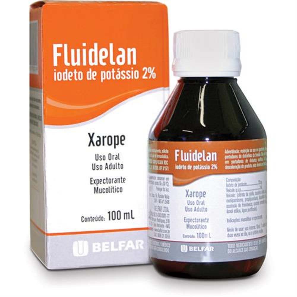 Fluidelan Iodeto de Potássio 2% 100ml Xarope Adulto Belfar