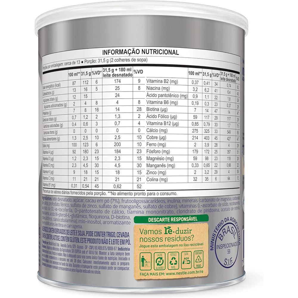Suplemento Nutren Active Sabor Chocolate em Pó 400g Nestlé