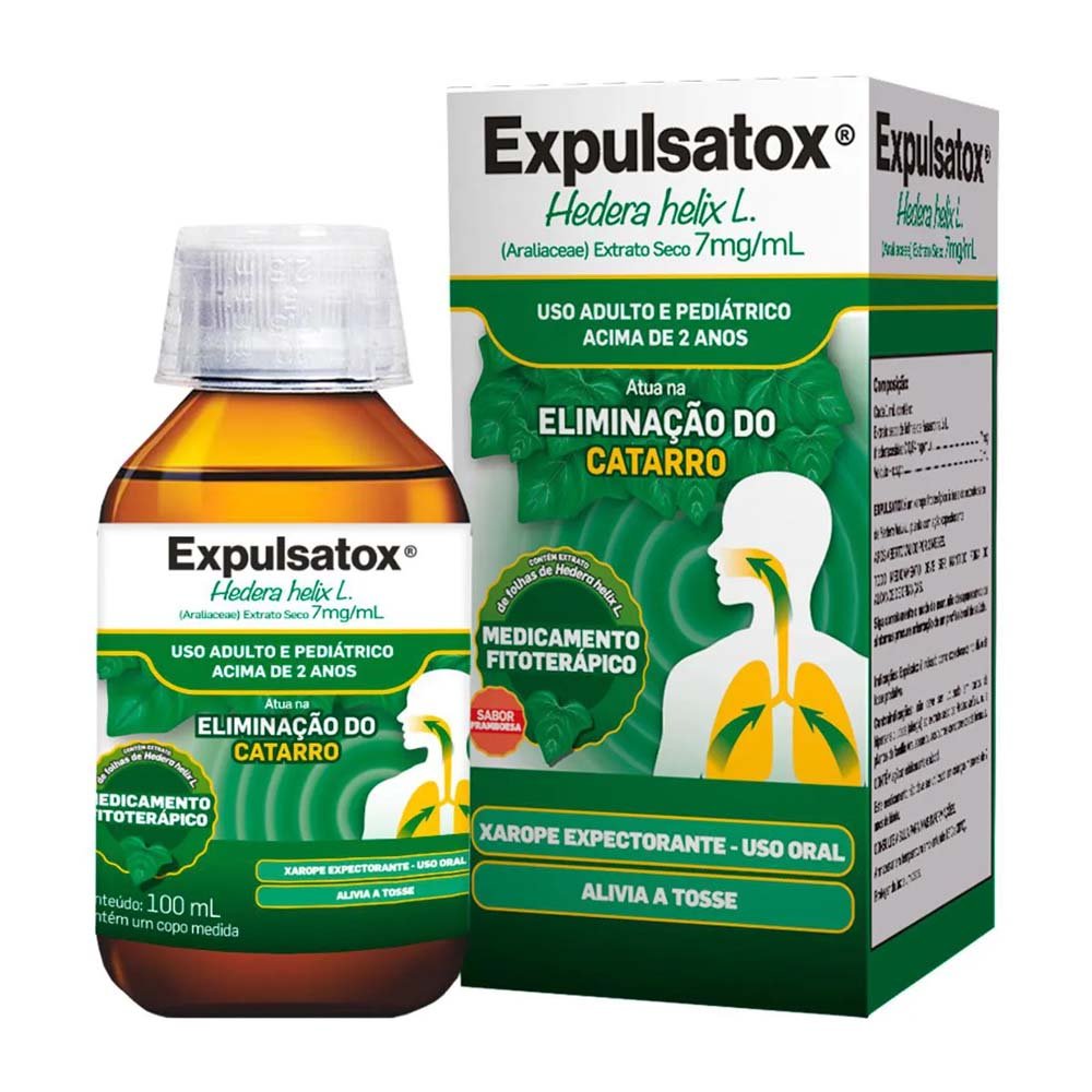 Expulsatox Hedera Helix 7mg/ml 100ml Xarope Adulto e Pediátrico ...